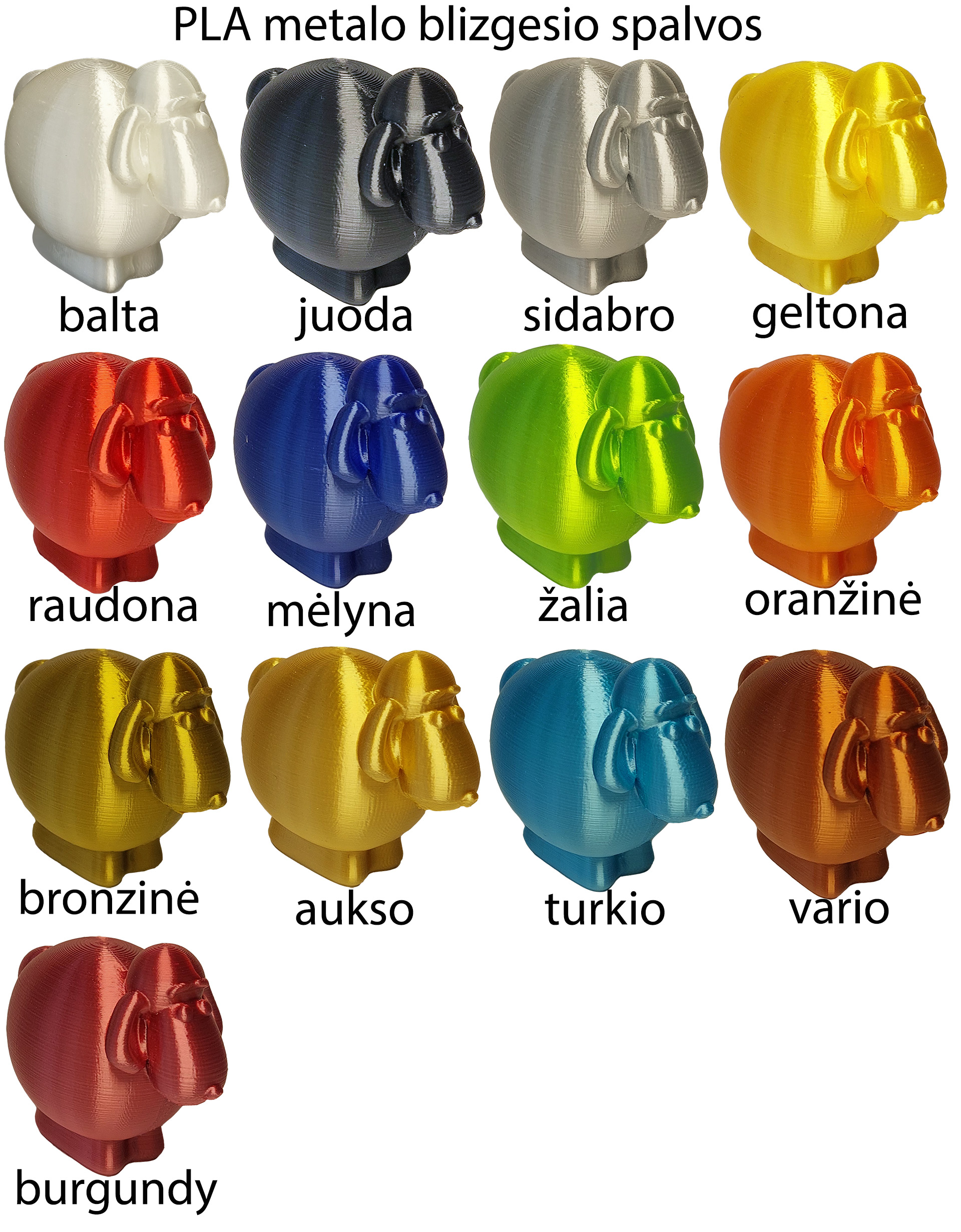 Plastiko spalvos – 3d gaminiai